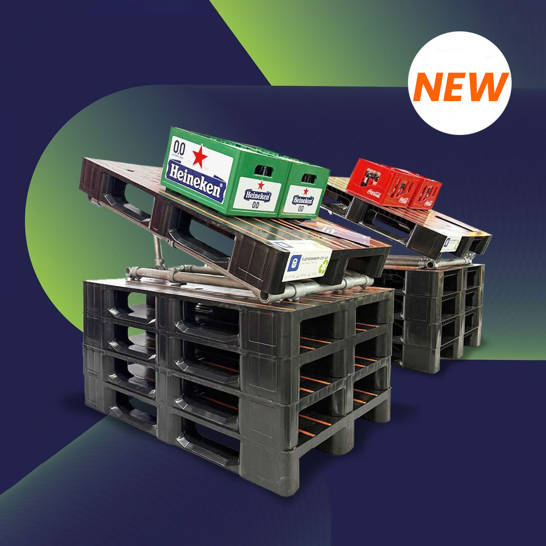Medium kunststof pallet met Anti-slip | Q-Pall