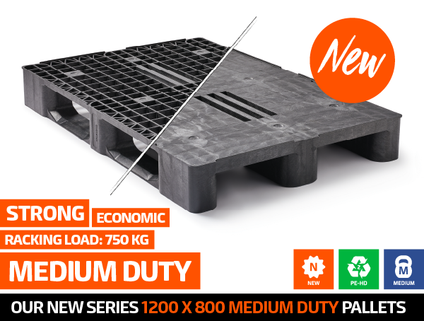NEW, our 3rd generation medium 1200 x 800 plastic pallet